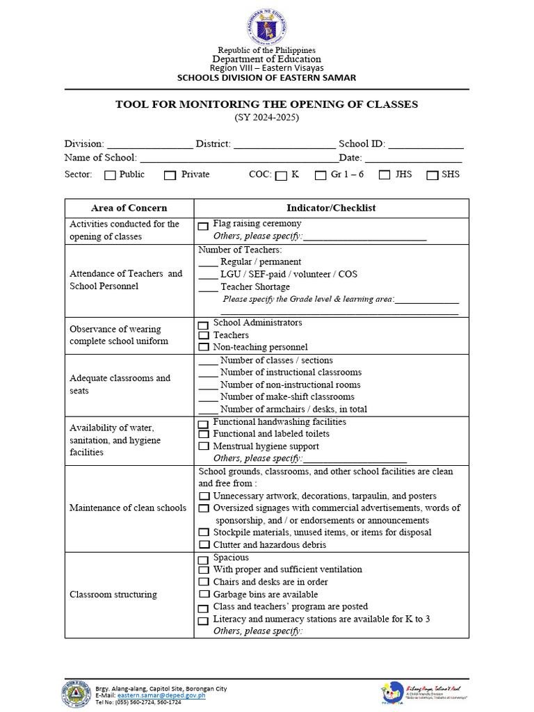 New - Tool For Monitoring The Opening of Classes | PDF | Classroom ...