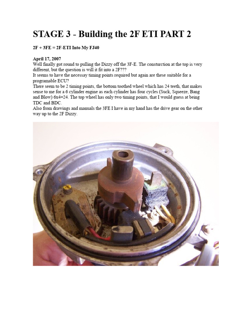 2F-ETI Engine Build Progress Updates | PDF | Piston | Fuel Injection