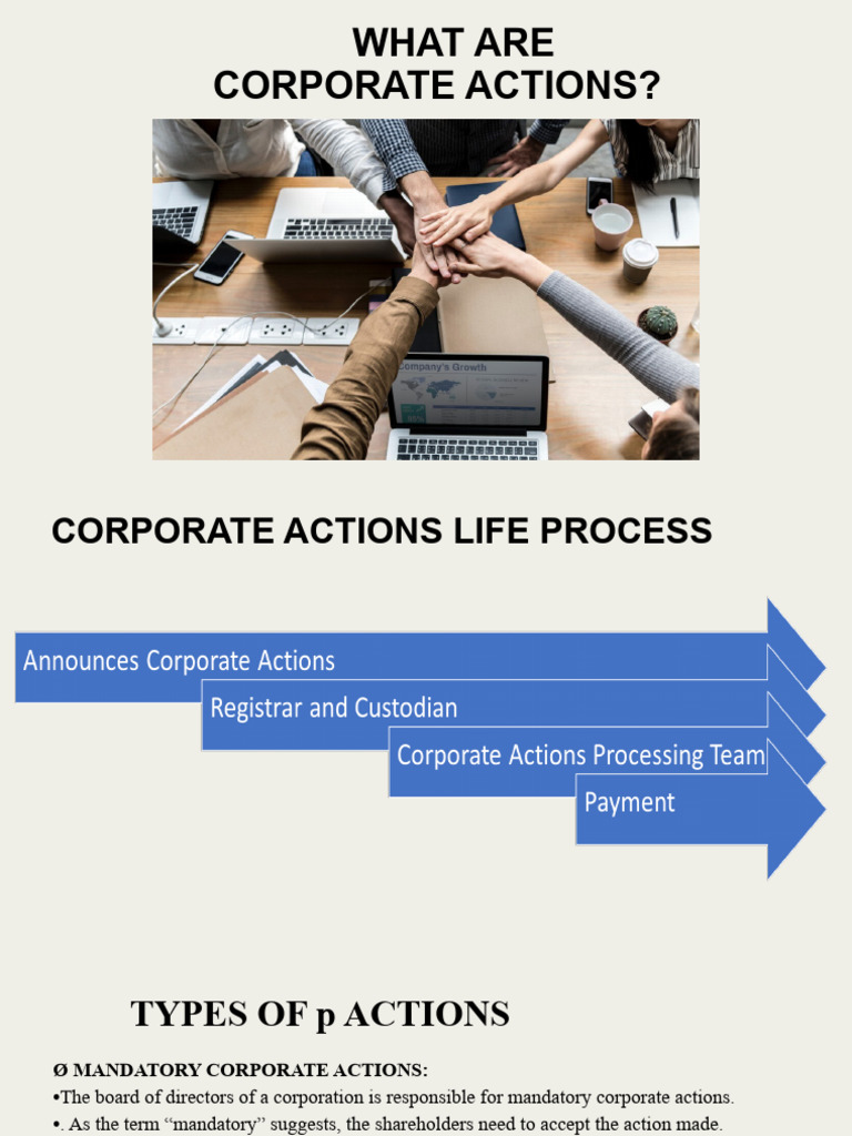 Corporate Actions 1 | PDF | Dividend | Stocks