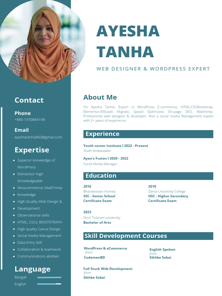 Ayesha Tanha (Resume) - 7 | PDF