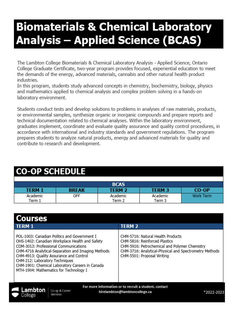 Lambton Chemical Lab Analysis Program | PDF | Laboratories | Analysis