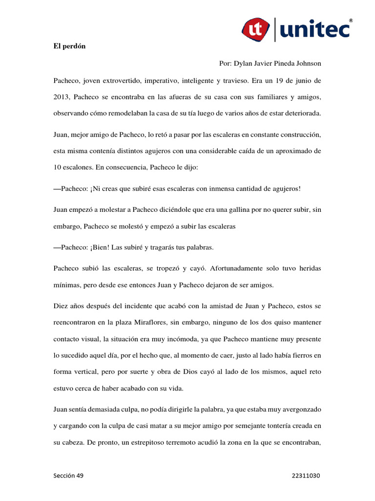 El Perdón. Cuento | PDF | Novela negra, policíaca y suspenso