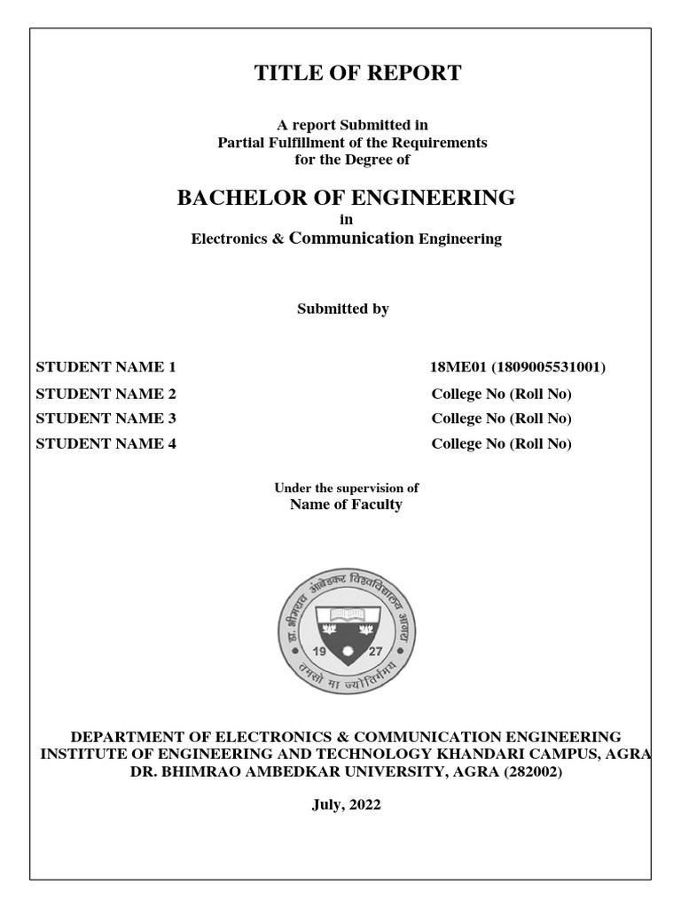 Sample Project Report | Download Free PDF | Engineering