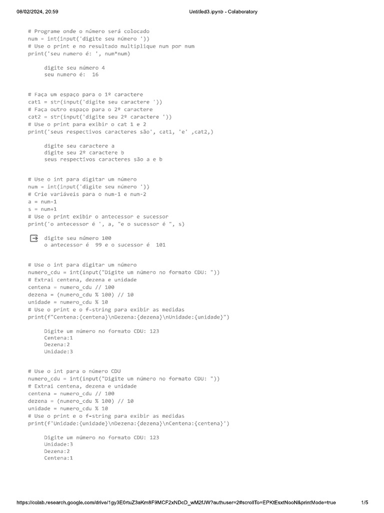 Atividades Python | PDF