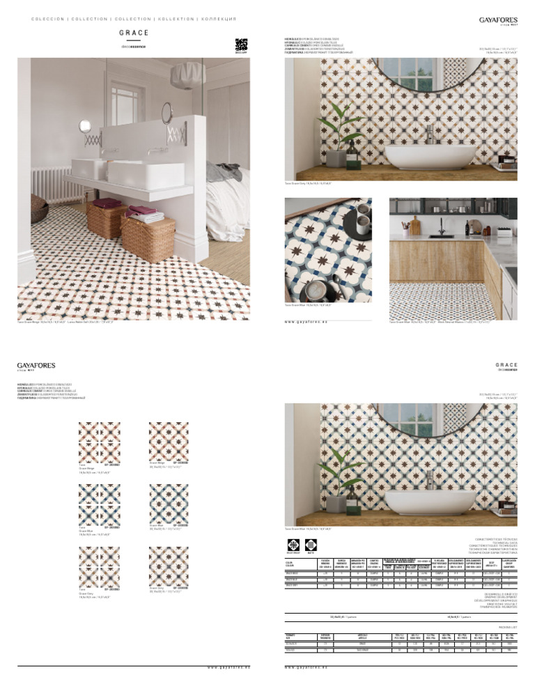 Azulejos Porcelánicos Grace Gayafores | PDF