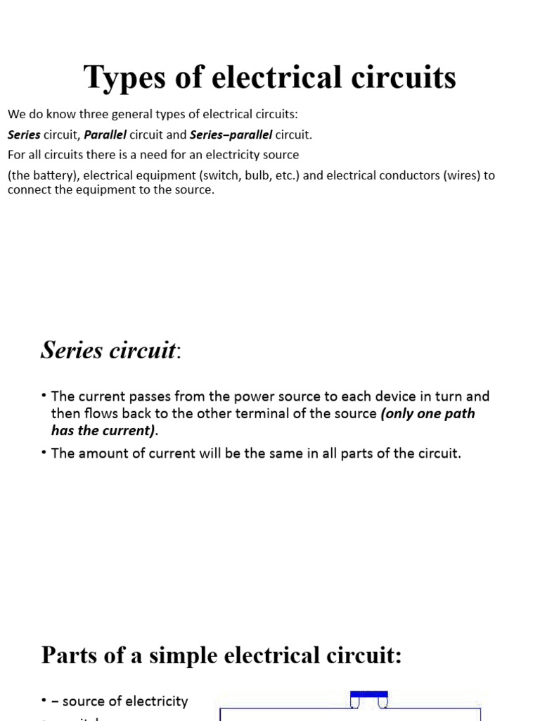 Types of Electrical Circuits Explained | PDF
