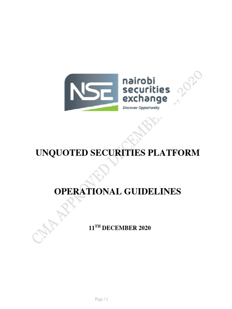USP Operational Guidelines | PDF | Securities (Finance) | Limited ...