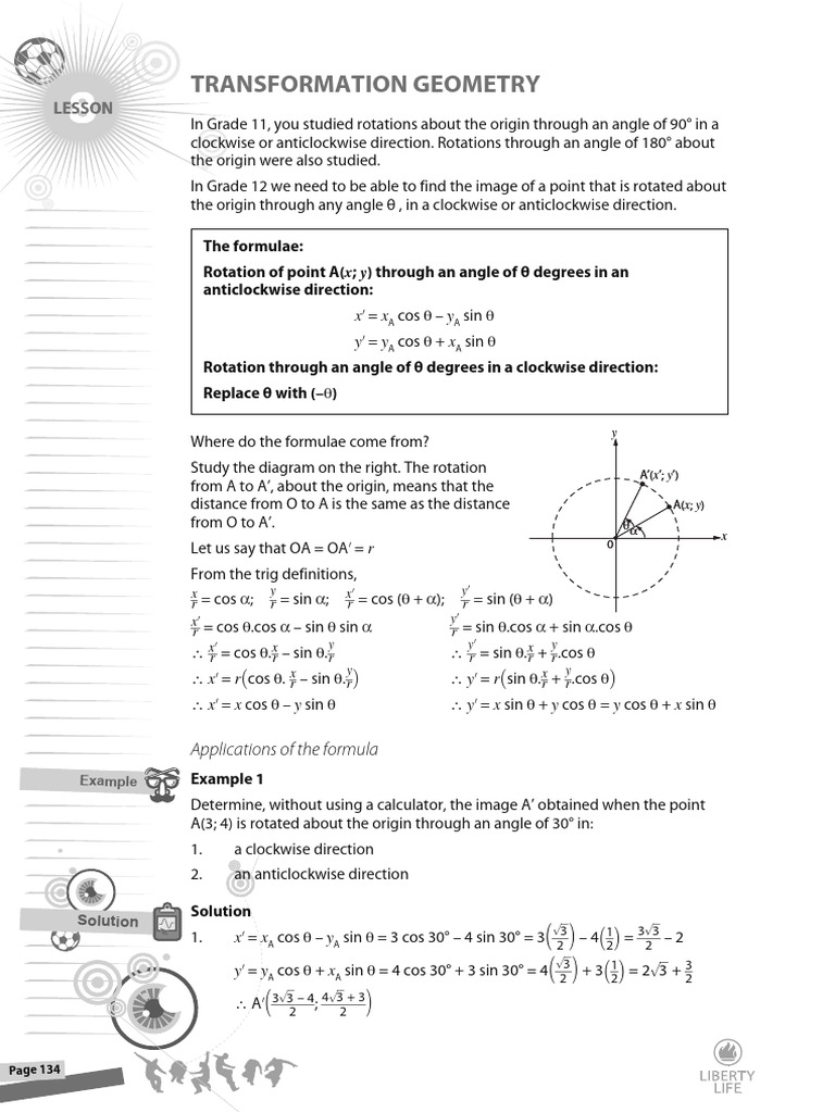 Rotation Transformations in Geometry | PDF | Shape | Area