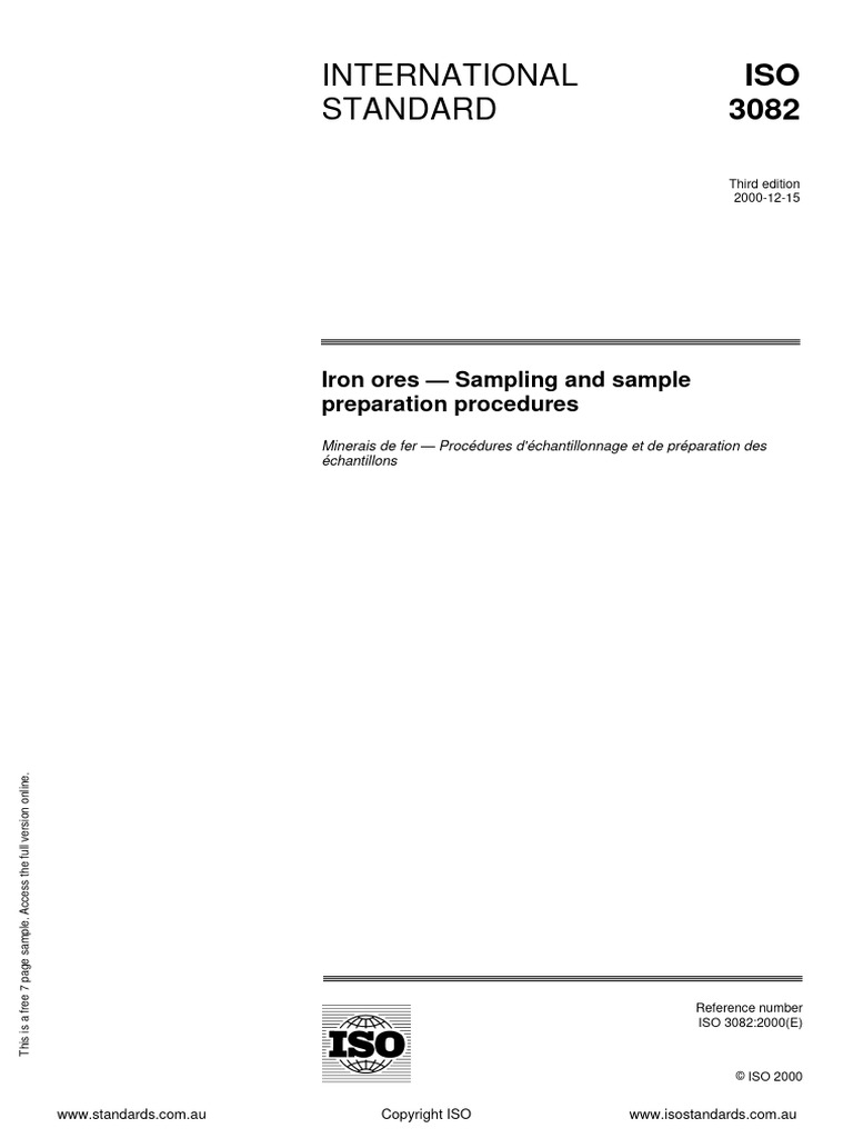 ISO 3082 2000 (E) - Character PDF Document | PDF | International Organization For ...