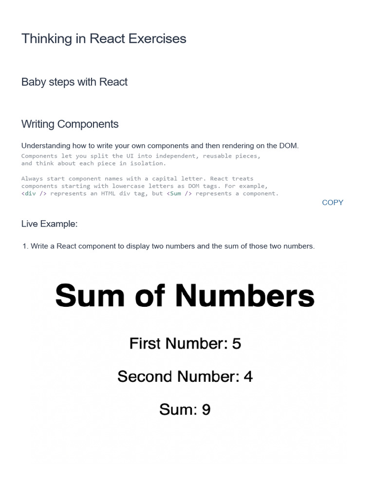 02-Thinking in React Exercises | PDF | Computer Programming | Software Engineering