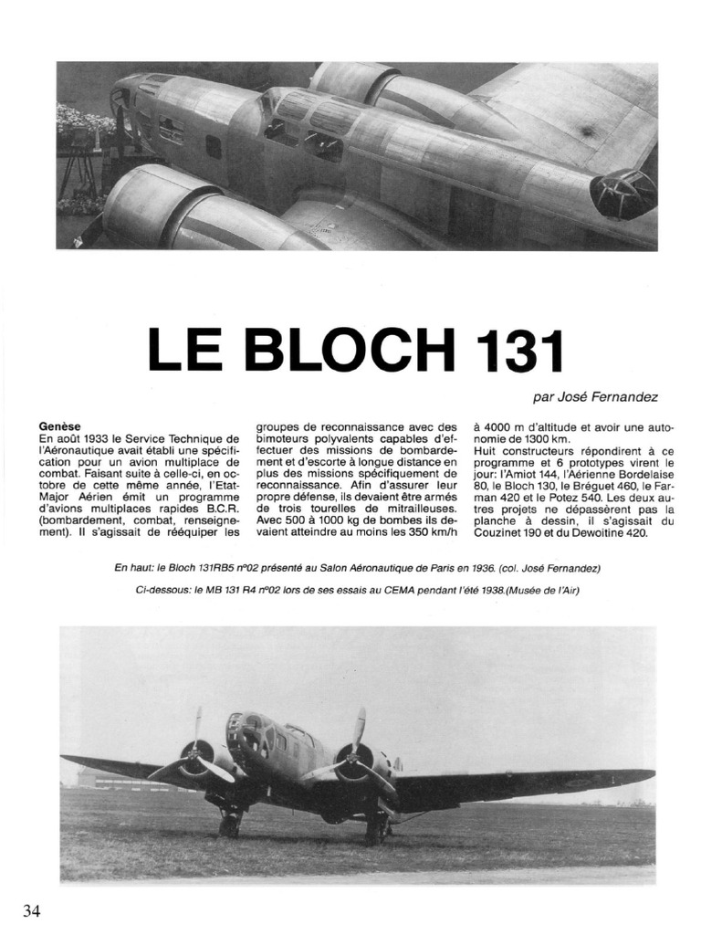 Bloch 131 - Extrait Avions 02 | PDF