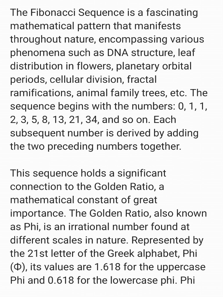 The Mathematics of Flowers | PDF