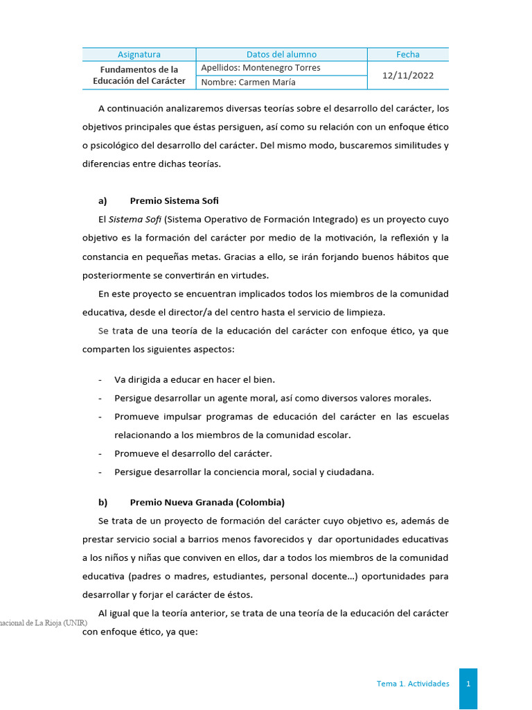 Trabajo Fundamentos de La Educacion Del Caracter 3 | PDF | Moralidad ...