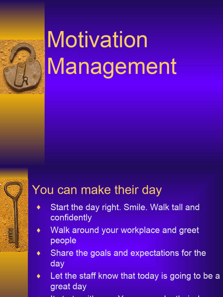 Motivation Management | PDF | Motivational | Motivation