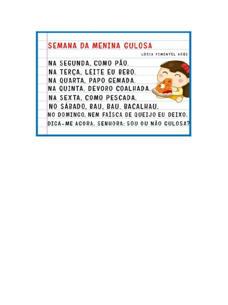 Menina Gulosa | PDF