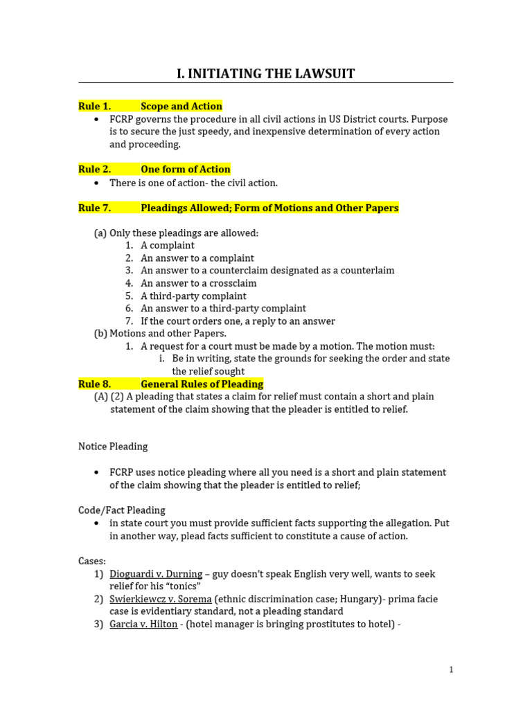 Law Outline 2 | PDF | Deposition (Law) | Discovery (Law)