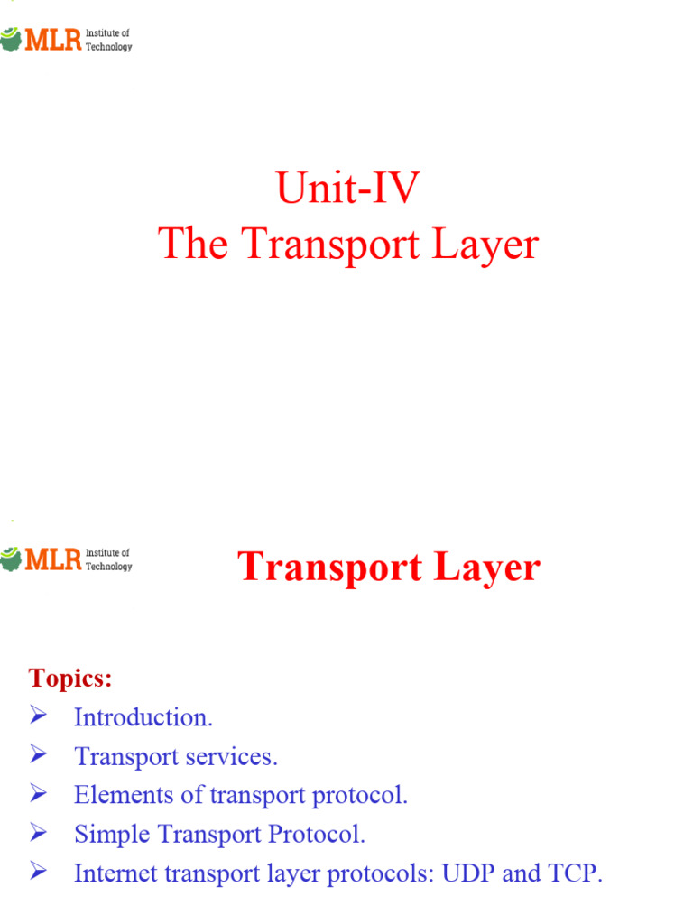unit 4 ppt (1) | Download Free PDF | Transmission Control Protocol | Internet Protocol Suite