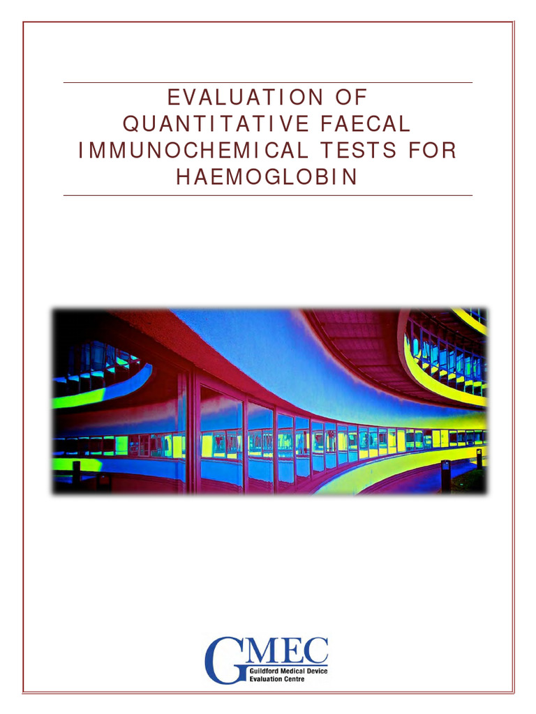FIT - 007 Evaluation of Quantitative Faecal Immuncohemical Tests For ...