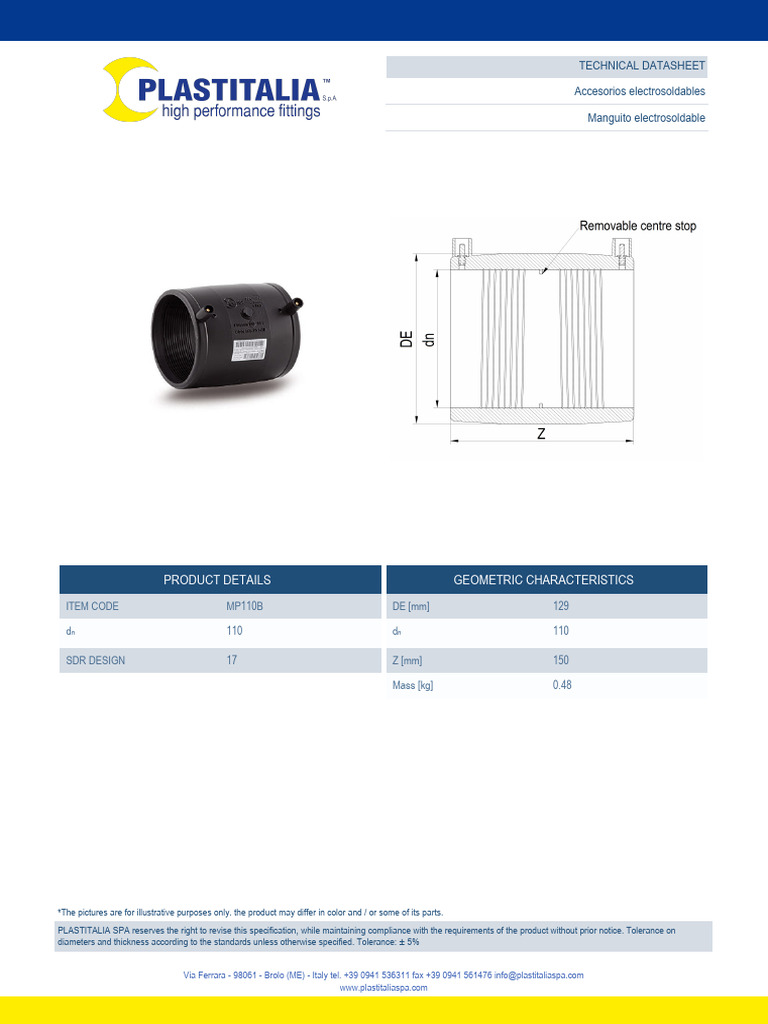 Union Electrosoldable de 110 MM | PDF