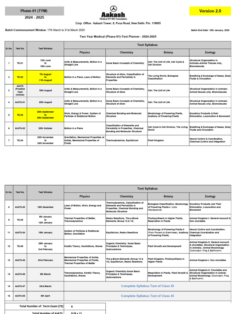 Te Planner Phase 1 | PDF | Chemistry | Molecules