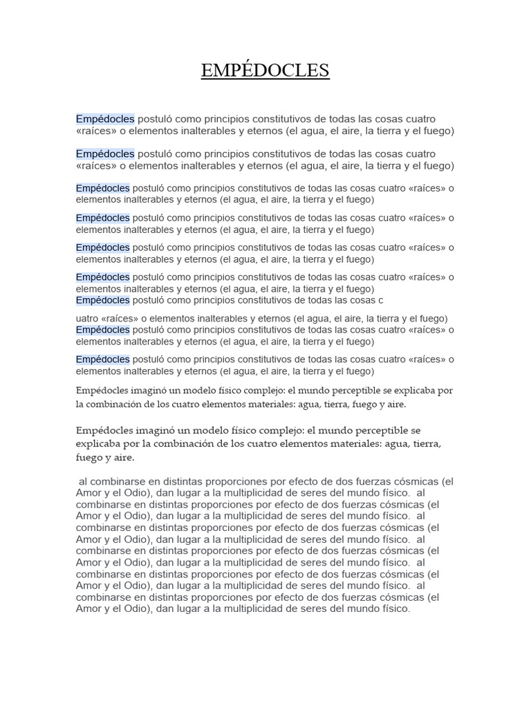 Empédocles | PDF | Incendios