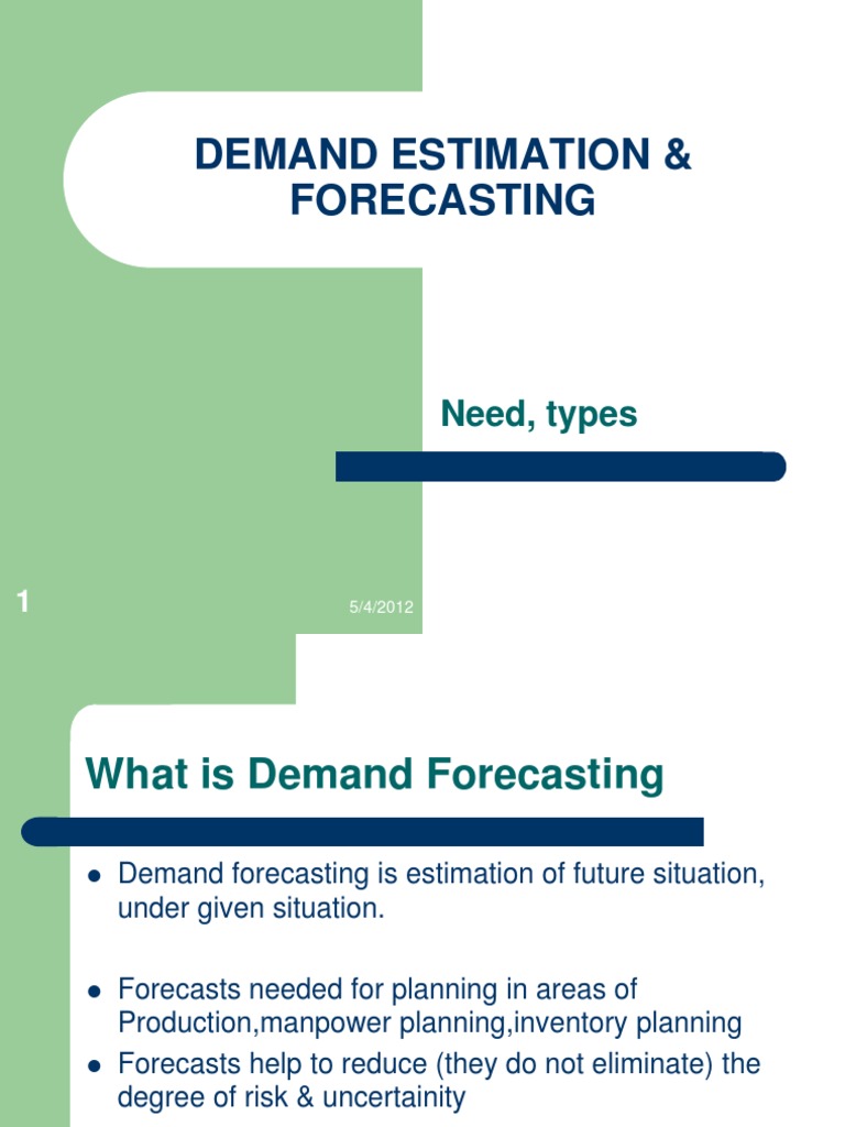Demand Forecasting | PDF | Forecasting | Linear Trend Estimation