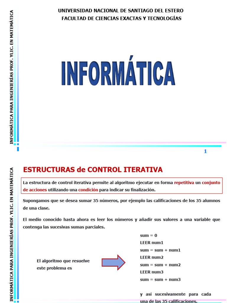 Estructuras de Control Iterativa en Algoritmos | PDF | Flujo de control | Algoritmos