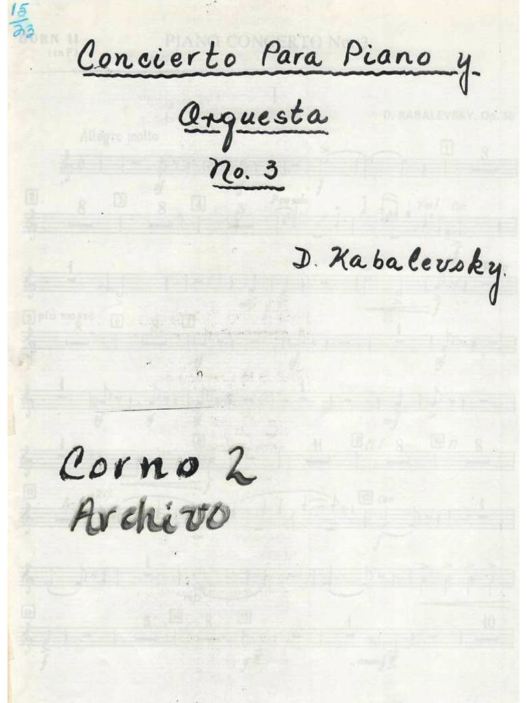 10 Corno-II Piano3 D.Kabalevsky | PDF