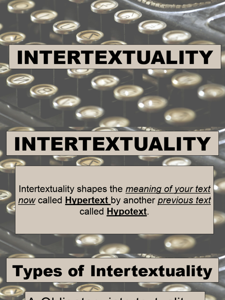CW Lesson 2 Intertextuality | PDF | Intertextuality | Written Communication