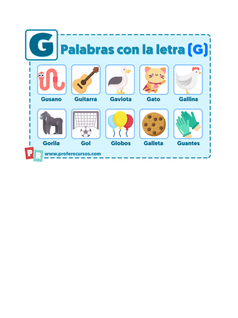 Imagenes ilustrativas con Letra G | PDF