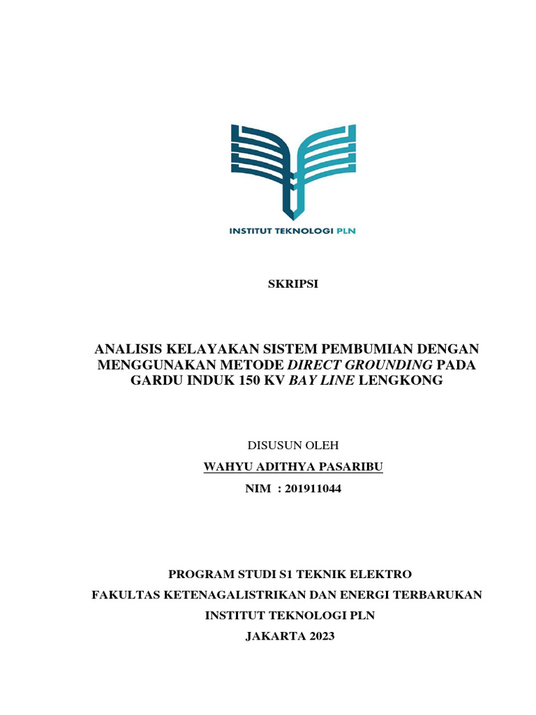 Skripsi - Wahyu Adithya Pasaribu - 201911044 TTD | PDF