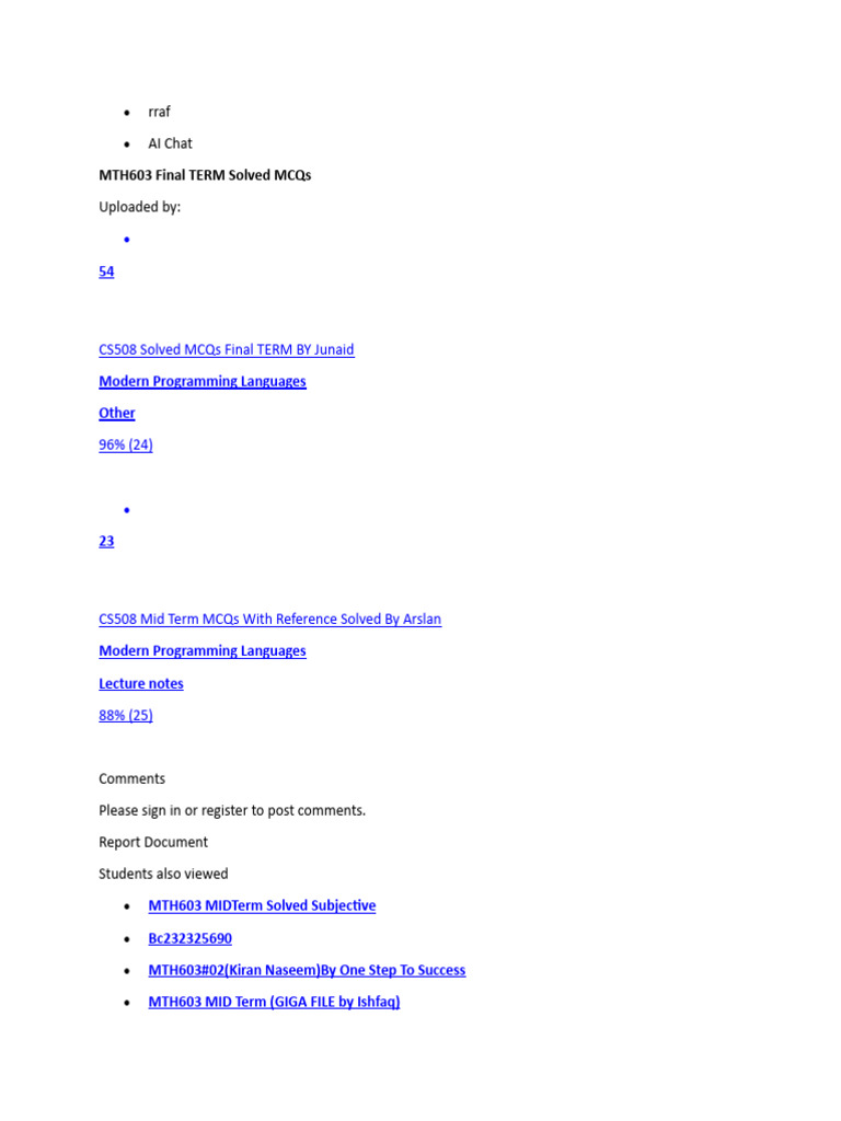 Mth603 Final Term Solved MCQS: Rraf Ai Chat | PDF | Eigenvalues And Eigenvectors | Matrix ...