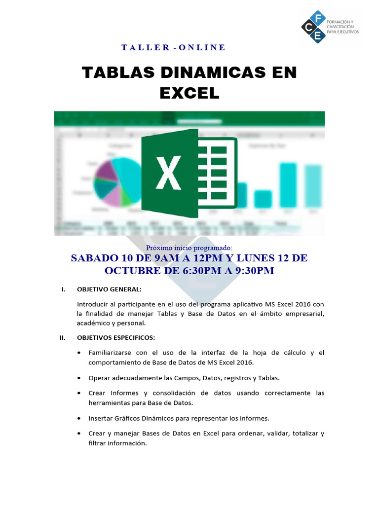 Taller Tablas Dinamicas en Excel | PDF | Microsoft Excel | Bases de datos