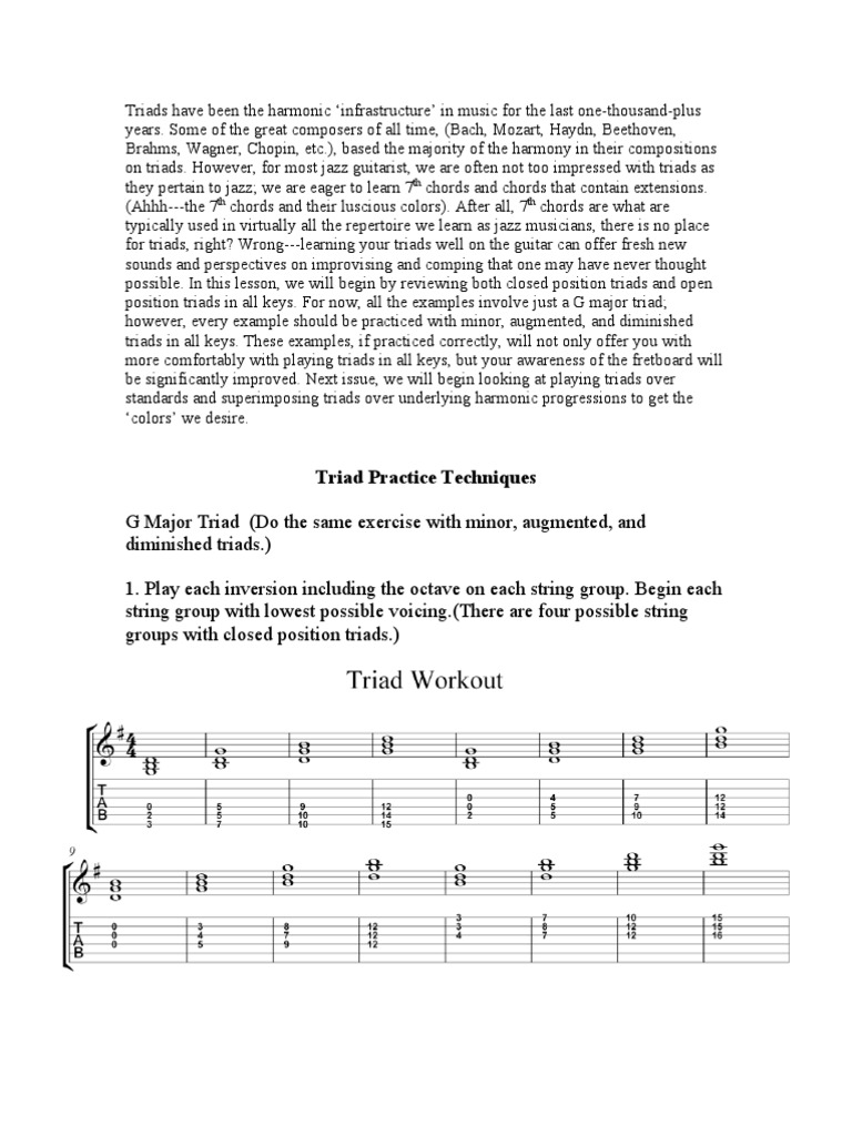 Triad Practice Techniques: TH TH TH | PDF | Language Arts & Discipline