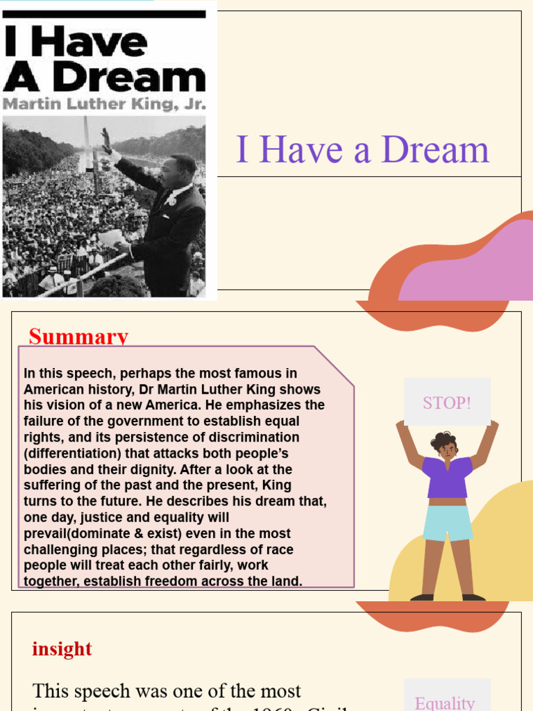 I Have A Dream Summary Concept Vocabulary | PDF | Social Equality | Justice
