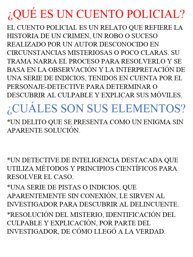 Afiche de Cuento Policial | PDF