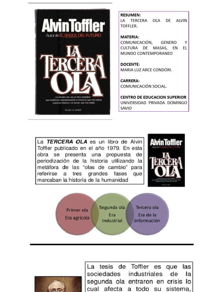 Tercera Ola de Toffler: Comunicación y Cambio | PDF
