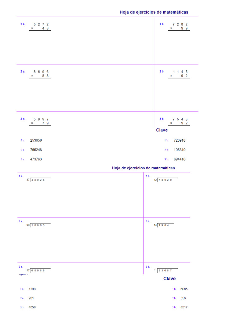 ejercicios matematica | PDF