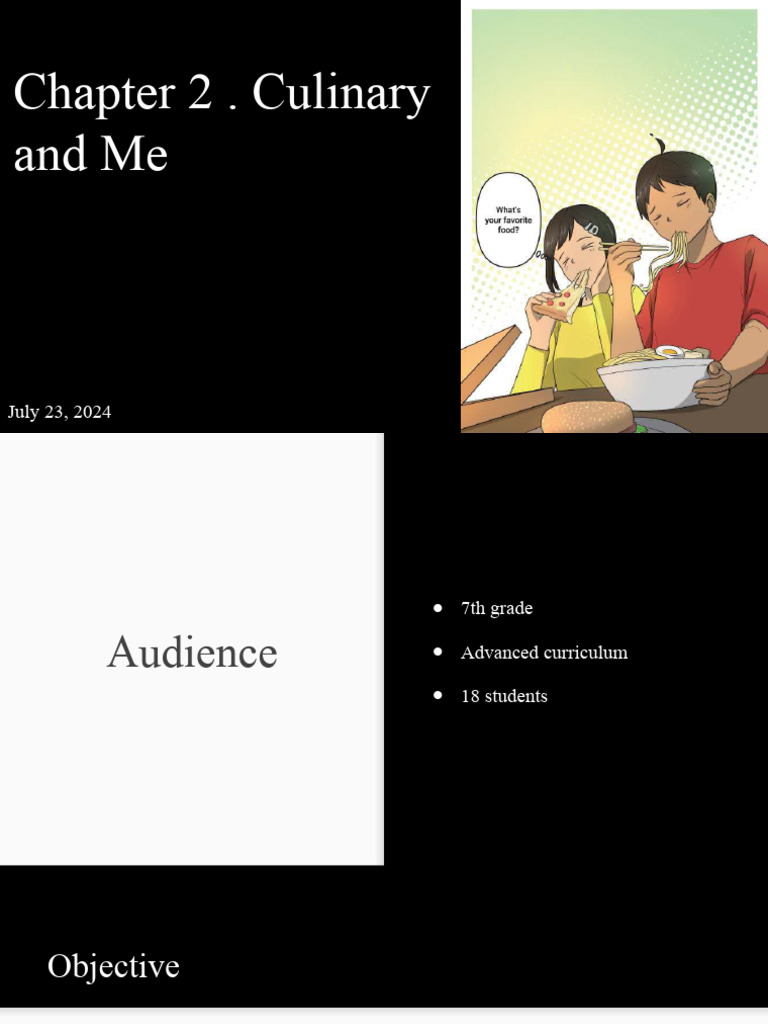 Chapter 2. Culinary and Me | PDF