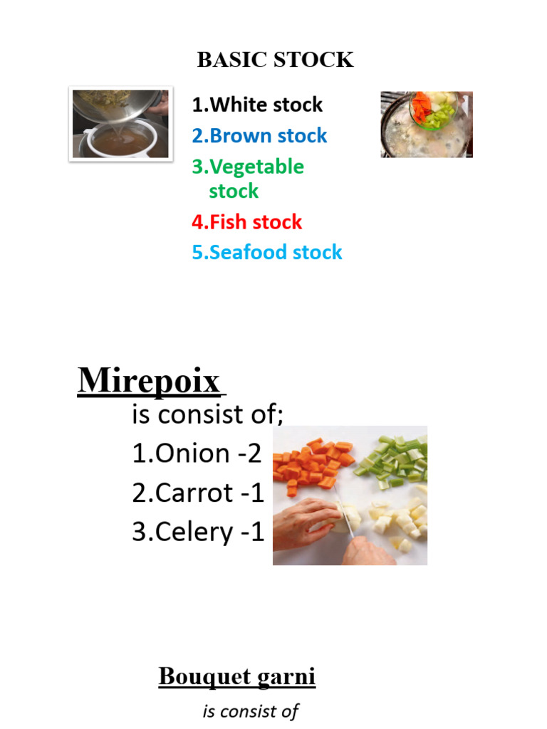 2.basic Stock Chef Rony 2023 | PDF | Stock (Food) | Foods