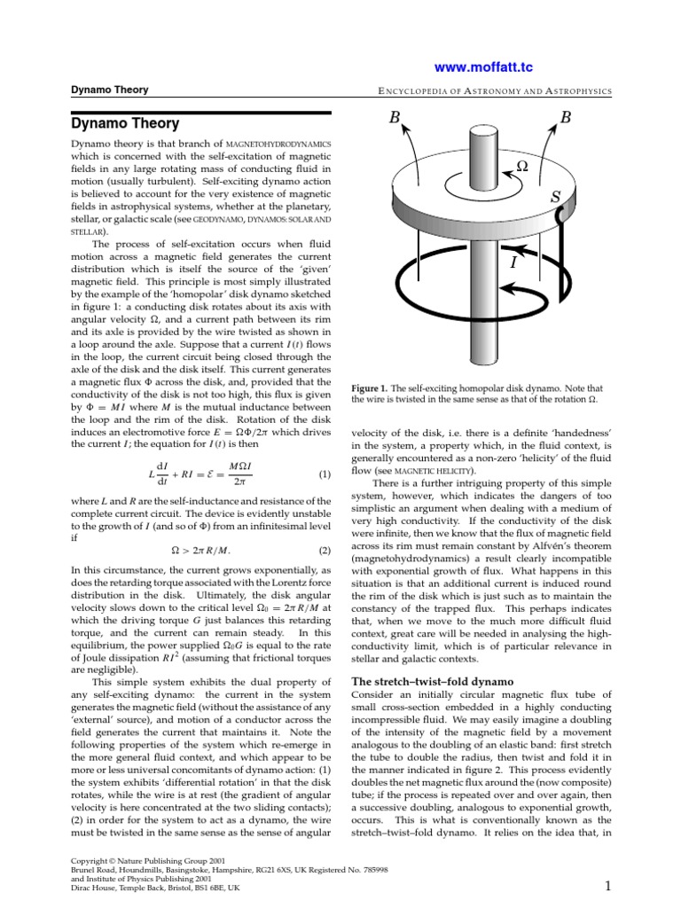 H.K. Moffatt- Dynamo Theory | Magnetic Field | Turbulence