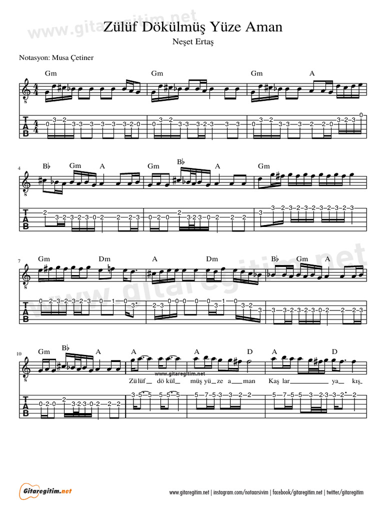 Zuluf Dokulmus Yuze Aman Nota | PDF