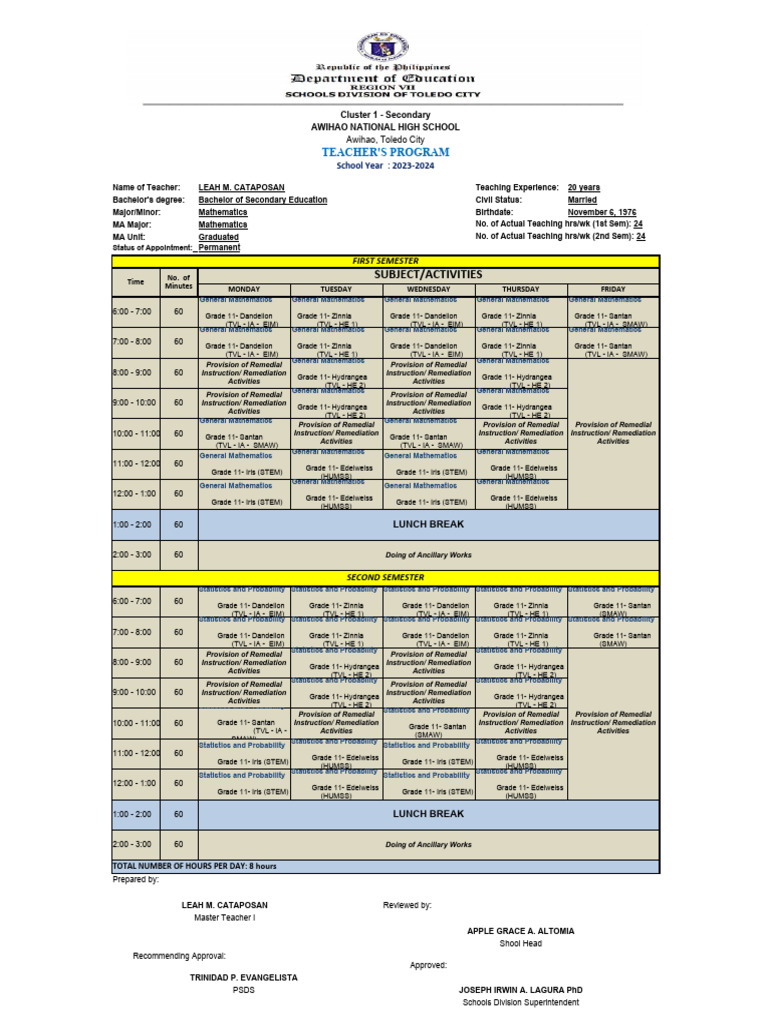 GALLARDO-JOYCEJAILA-SHS-Teachers-Program-2023 | PDF | Science