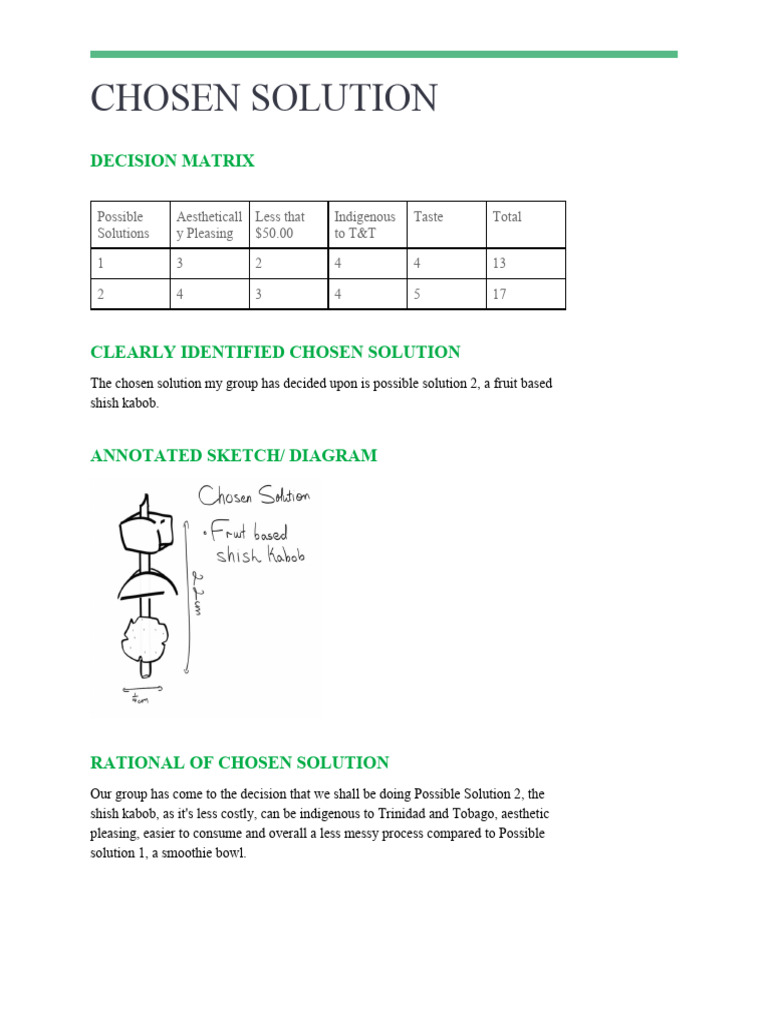 Chosen Solution | PDF
