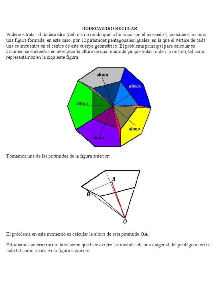 Dodecaedro Regular | PDF | Geometría euclidiana | Politopos