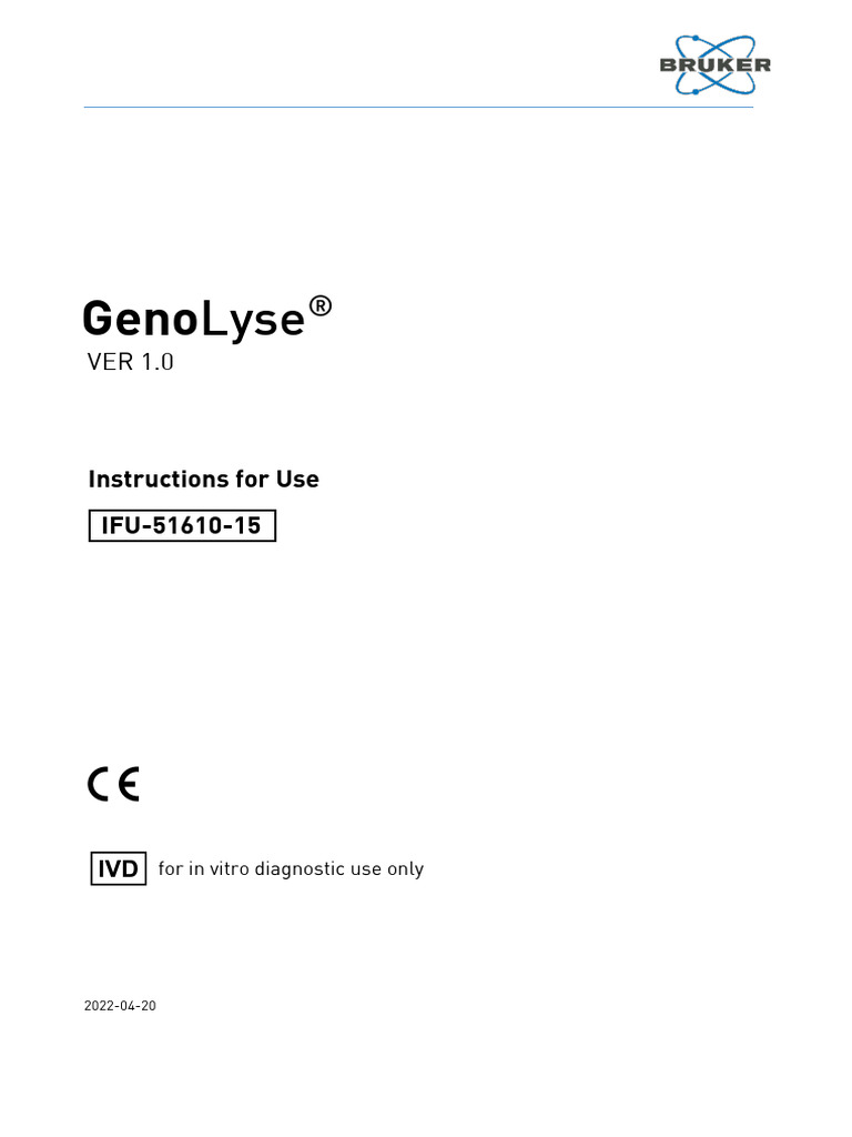 GenoLyse® Kit for Bacterial DNA Extraction | PDF | Biology | Life Sciences