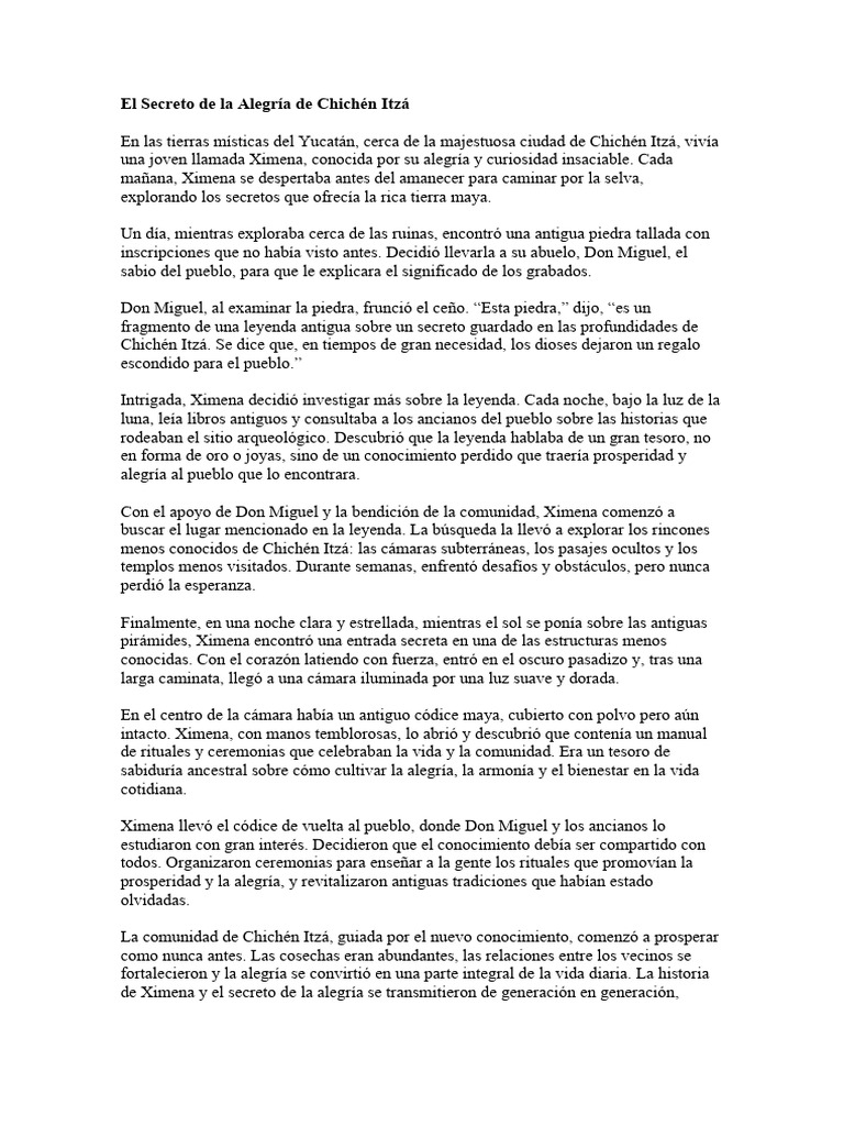 El Secreto de La Alegría de Chichén Itzá | PDF