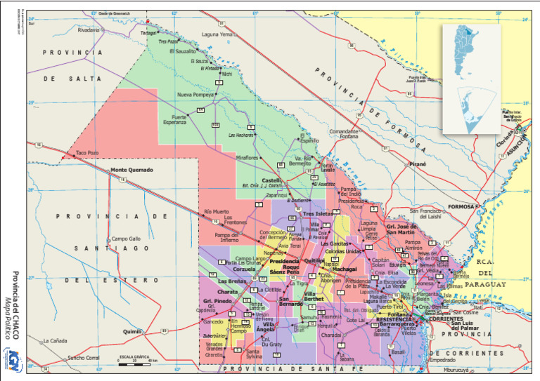 Mapa Político del Chaco | PDF