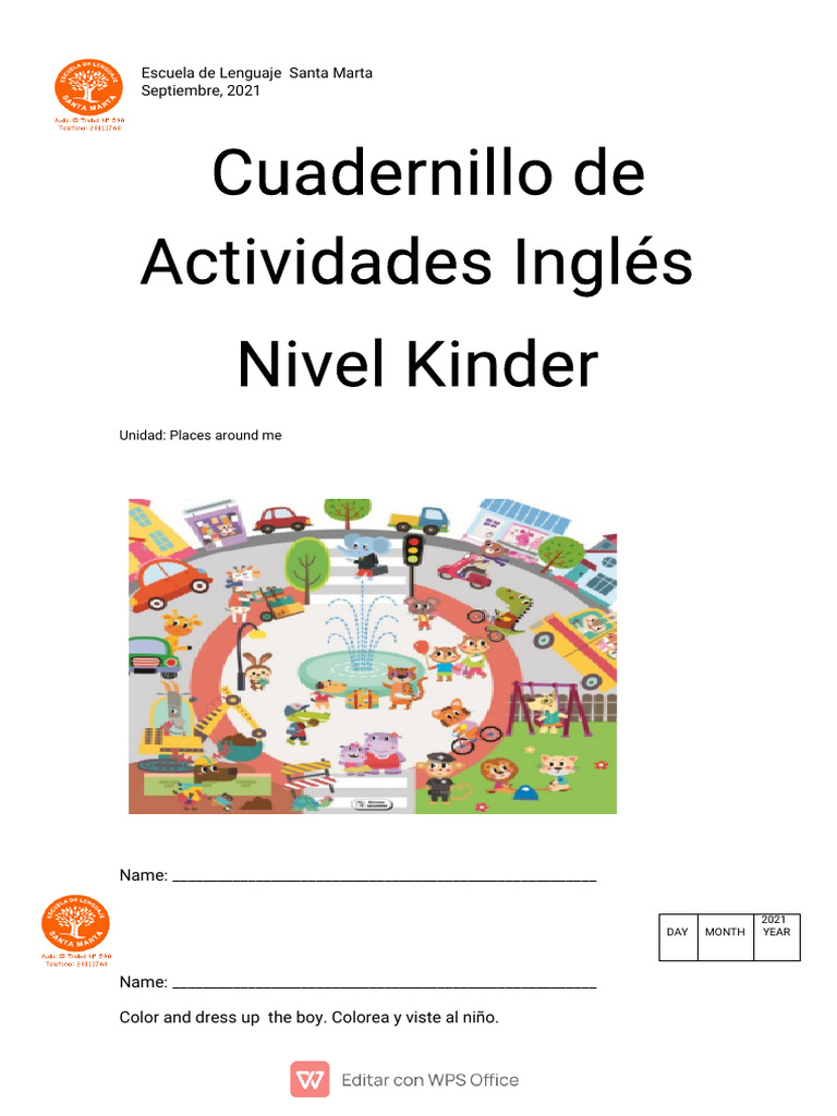Cuadernillo Septiembre Kinder | PDF