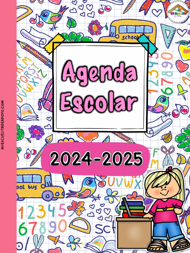 Agenda Escolar 2024 2025 PDF Mi Escuelita de Apoyo | PDF | Crecimiento ...